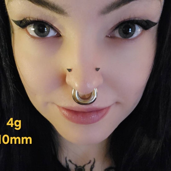 12g 10g 8g 6g 316L Stainless Steel Septum Clicker Jewelry Septum Ring - Etsy