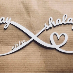 Personalized Wedding Gift for Couple, Infinity Sign With Names and Date ...