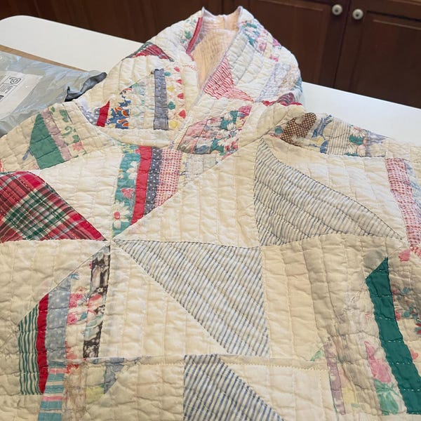 Handmade Quilt Pullover Hoodie - Etsy