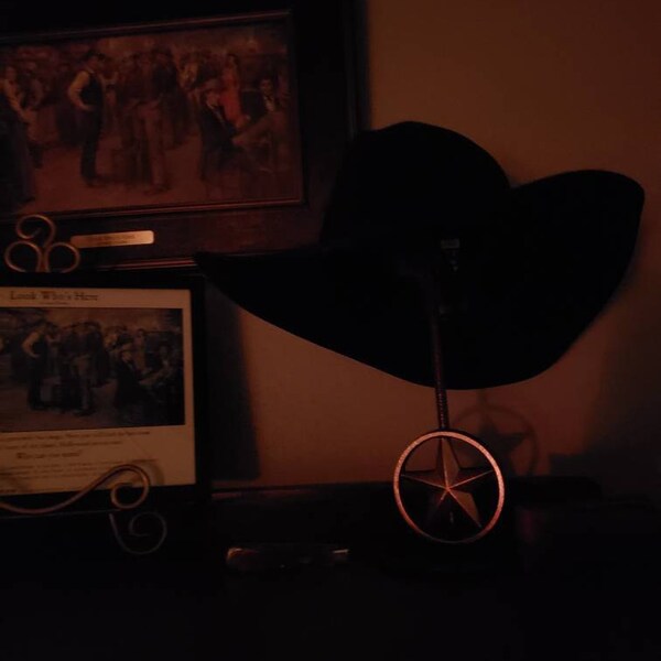 Cowboy Hat Stand With Hand Finished Cast Iron Texas Star - Etsy