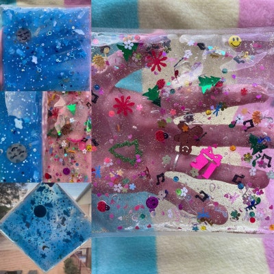 Clear Sensory Bags, Sensory Pouches, Set of 3, Fidget Toy, Baby and ...