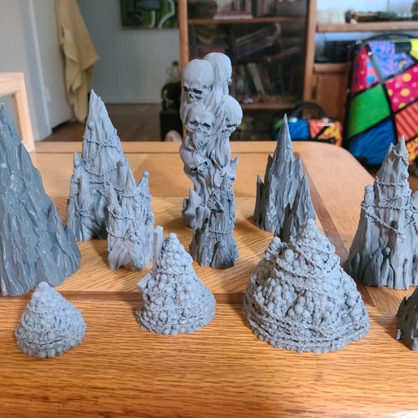 Dnd Terrain Demon Tormented Scatter Dnd D&D 28mm Miniature Terrain ...