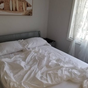 Ruffled Percale Sheet Set | Shabby Chic Bedding | Ruffled Bedding ...