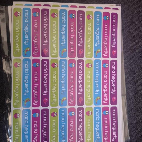 Clothing Tag Labels - Daycare Labels - Dishwasher Safe Name Labels ...