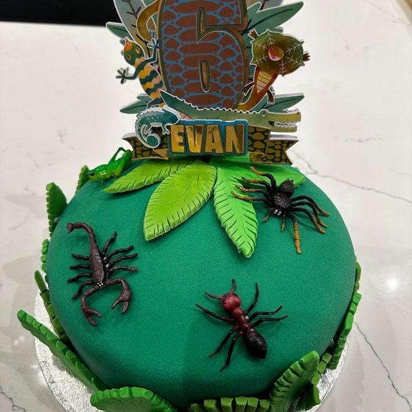 Reptile Cake Topper | Reptiles Topper | Snake Cake Topper | Reptile ...