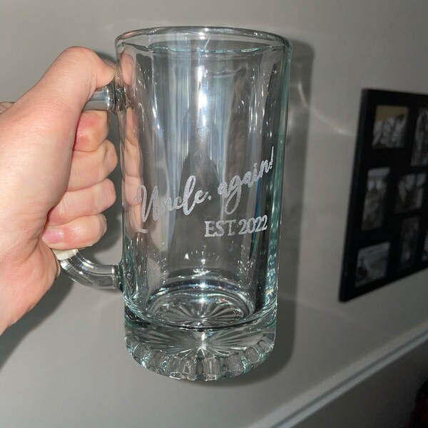 Uncle Est, New Uncle Gift, Uncle Beer Mug, Brother to Uncle, Uncle ...