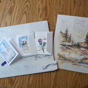 Pack of 6 Watercolour Scripture Cards, Bible Verse Handlettering Cards ...