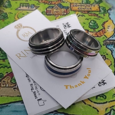 Silver Spinner Ring Number & Letters Meditation Ring - Etsy UK