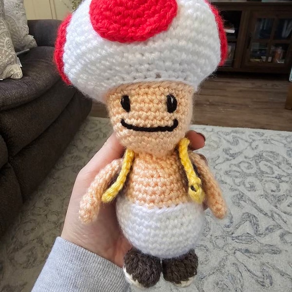 CROCHET PATTERN - Toad Super Mario Bros - PDF File- English, French - Etsy