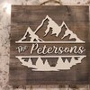 Mountain Monogram SVG, Forest Split Name Frame SVG Cut File. Mountains ...