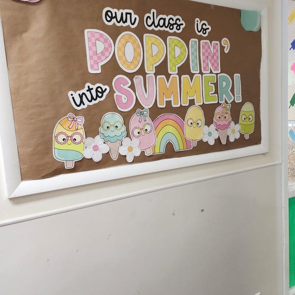 Cutesy Ice Cream Summer Bulletin Board Kit | Classroom Decor (digital ...
