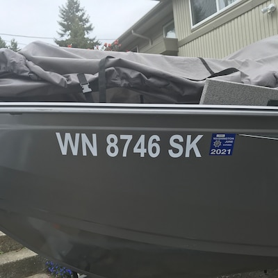 Set of 2 Watercraft Registration Numbers 3 INCH Lettering - Etsy