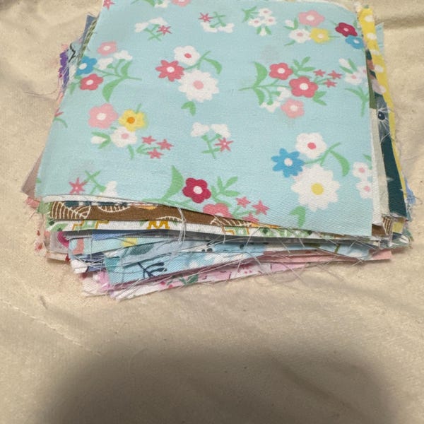 5 Assorted Pink Cotton Fabric Quilting ,pre Cut Charm Patchwok 10 ...