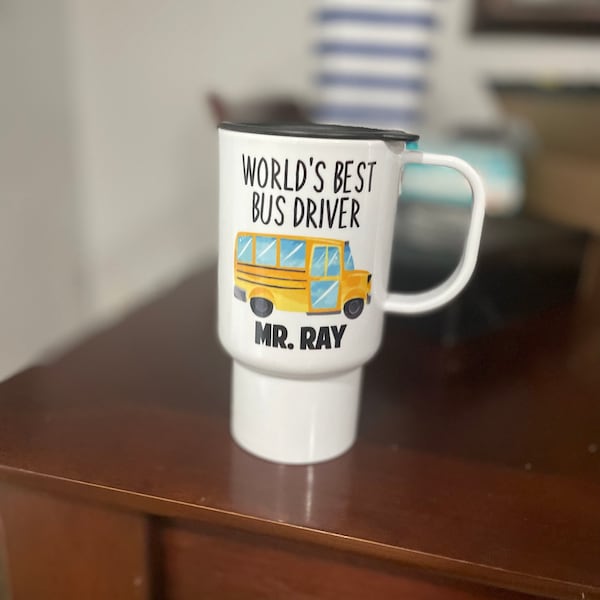 School Bus Driver Mug, Bus Driver Travel Mug, Bus Driver Gift, #1 Bus ...