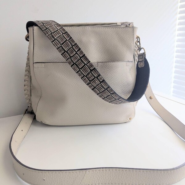 Nutmeg/cognac and Black Braided Embossed Genuine Cowhide Leather ...