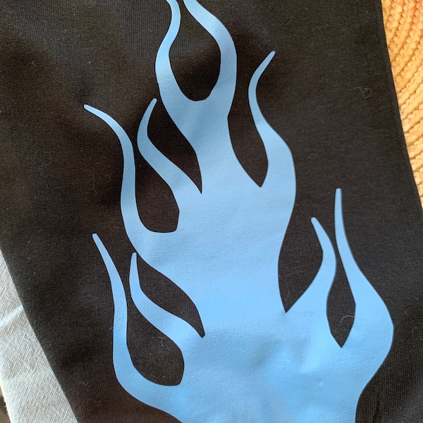 Flame Sweatpants Red and White- Flames -fire -sweats -blue -black ...