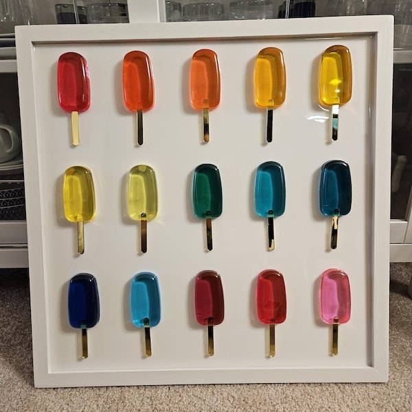 Colorful Popsicle Painting, Pop Art Popsicle Wall Hanging - Etsy