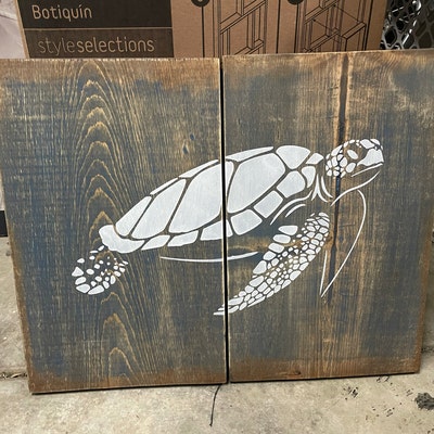 Sea Turtle Stencil Reusable Stencils of a Sea Turtle, Turtle Stencil ...