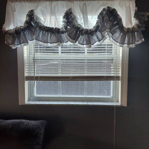 Unbleached Muslin Double Ruffle Valance - Etsy
