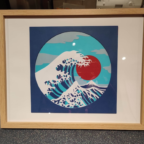 3D Landscape Layered Paper Cut SVG, Mountains, River and Trees, Forest ...