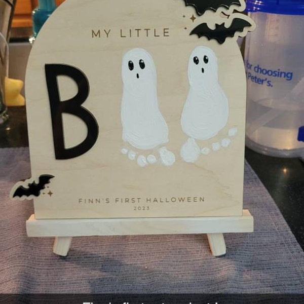 DIY Halloween Footprint Art | Baby’s First Halloween Keepsake | Gift ...