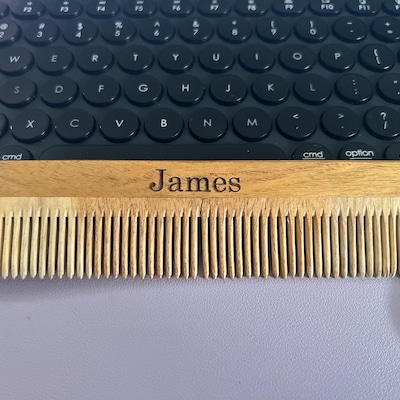 Wooden Comb for Men Hair Comb Personalized Beard Neem Comb Custom for ...