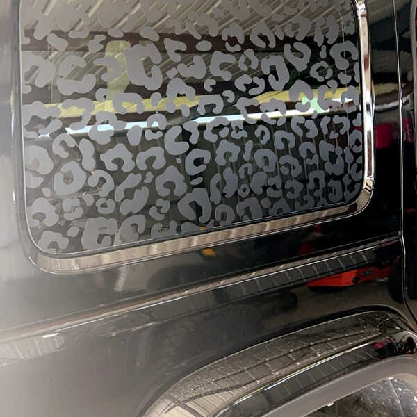 Leopard Cheetah Print Rear Window Decals Fit Jeep Wrangler Unlimited ...