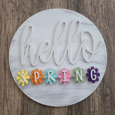 Original Seasonal Interchangeable Hello Sign - Etsy