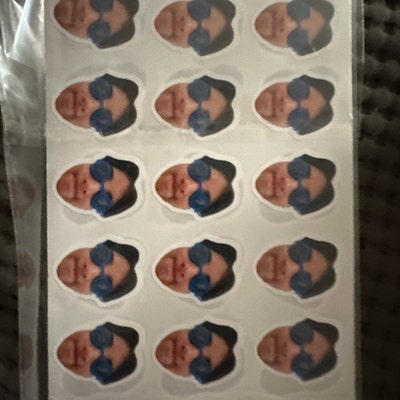 Any Size Personalized Custom Face Stickers or Temporary Tattoos ...