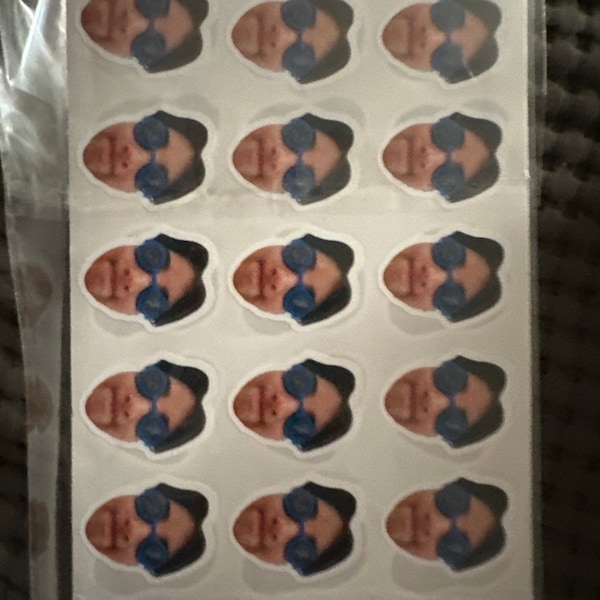 Any Size Personalized Custom Face Stickers or Temporary Tattoos ...