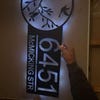 LED Address Metal Art Sign / Solar or Plug in Light up Address Plaque ...