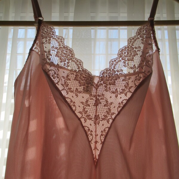 Sheer Chemise Negligee Night Gown Nightie Red Victoria's Secret Size ...