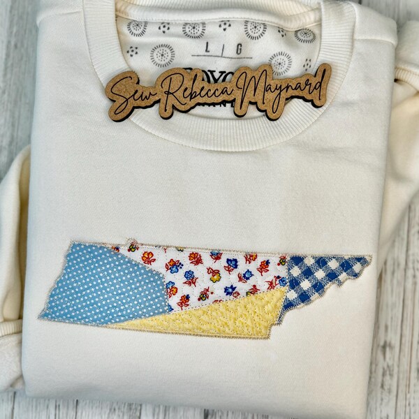 Quilted Patchwork State of Tennessee Machine Embroidery Applique Design ...