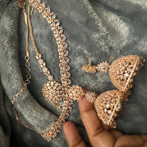 Nita Ambani Inspired Polki Kundan Long Statement Gold Polish Necklace ...