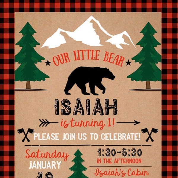 Lumberjack Party Invitations, Lumberjack Birthday Party Invitations ...
