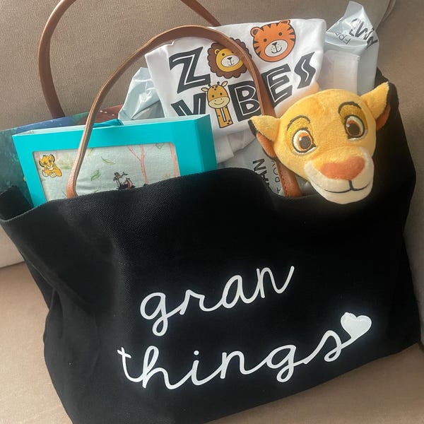 Grandma Things Tote Bag -personalized Gigi Gift-new Grandma Gift ...