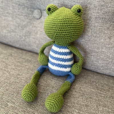 Easy Pattern Crochet Frog With Long Legs Frog Amigurumi PDF Crochet Toy ...