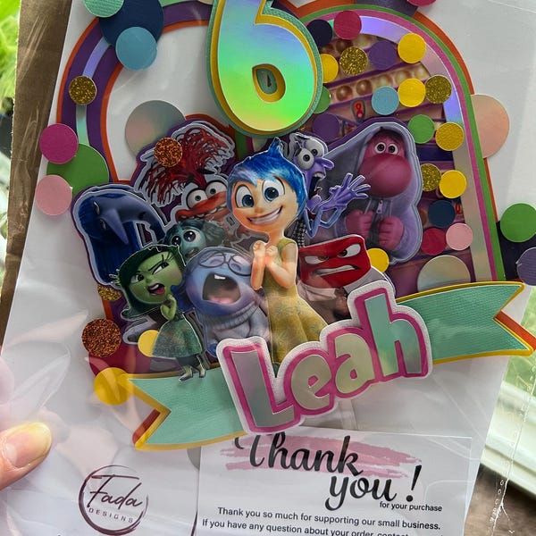 Inside Out 2 Cake Topper, Inside Out Cake Topper, Inside Out Party ...