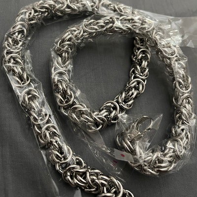 Gold Glitter Chain Necklace Stainless Steel, Flat Link Chain Necklace ...