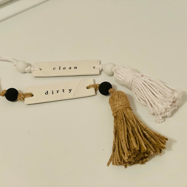 Wash + Dry + Clean + Dirty Sign for Washer Dryer | Dishwasher Sign ...