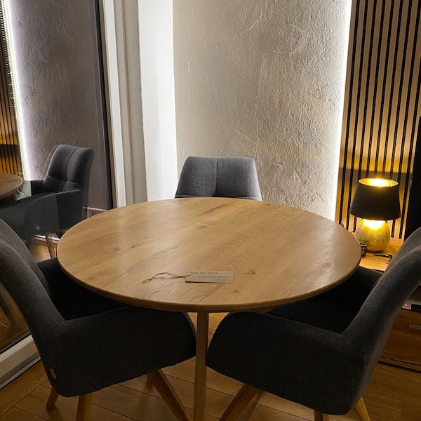 Farmhouse Dining Table, Sustainable Reclaimed Top on Solid Oak Frame ...
