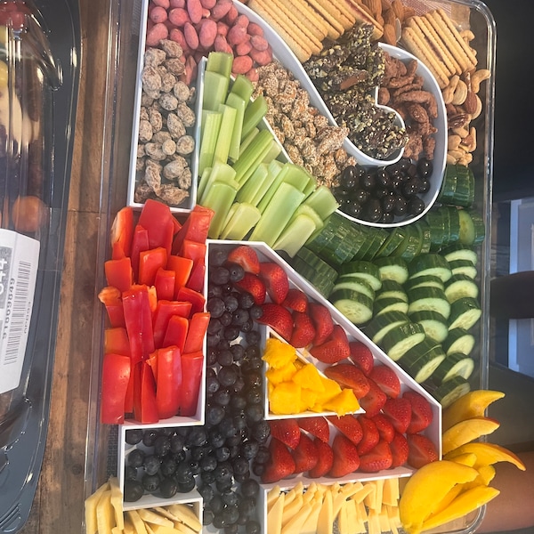Fillable Number Box, Charcuterie Party Decor, Birthday, Anniversary - Etsy