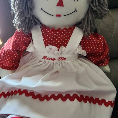 36 Inch Large Raggedy Ann Doll Traditional Blue Dress Handmade Doll - Etsy