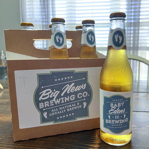 Printable Baby is Brewing Beer Label Template • Editable Printable ...