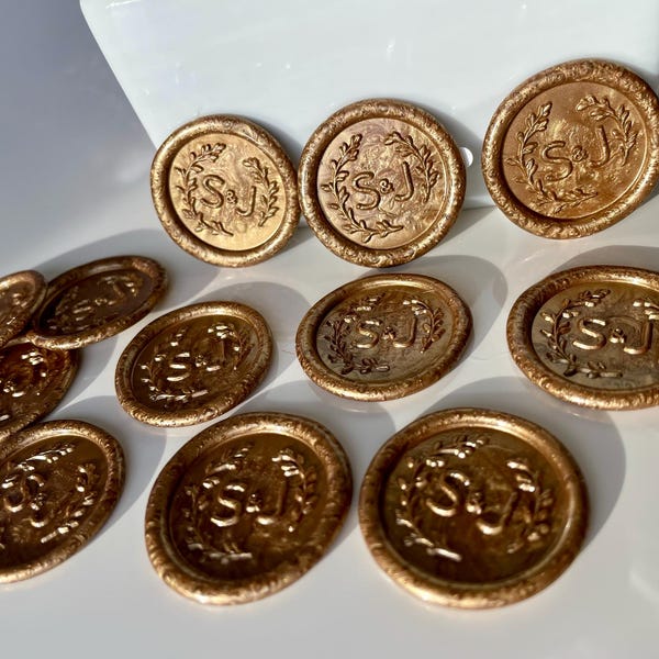 Custom Wax Seal Logo Stickers,40 Logo Series Designs,handmade Self ...