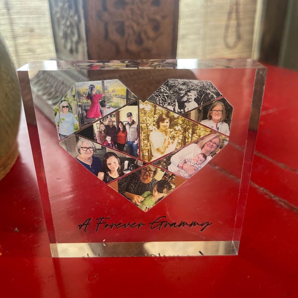 Acrylic Photo Block Custom Photo Collage Picture Frame Personalized ...