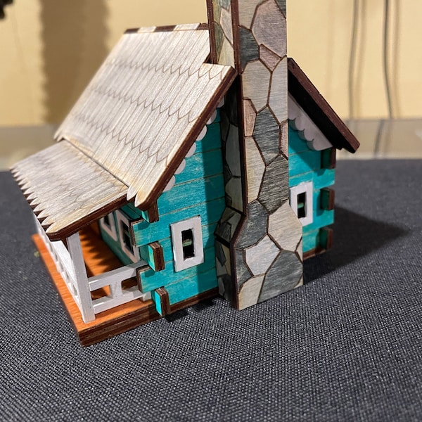 Small Wooden Cottage Cut Files - Digital Download (ai, DXF, SVG, EPS ...