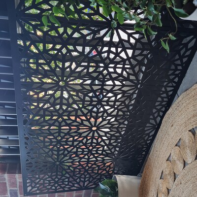 Corten Garden Screen in Botanical Design Rustic Decorative - Etsy
