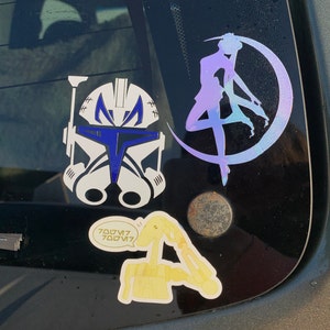 Star Wars Captain Rex METALLIC Blue and White Permanent Vinyl Decal - Etsy