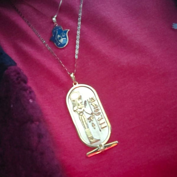 Egyptian Thoth Cartouche Necklace,egyptian Hieroglyphs Customizable ...